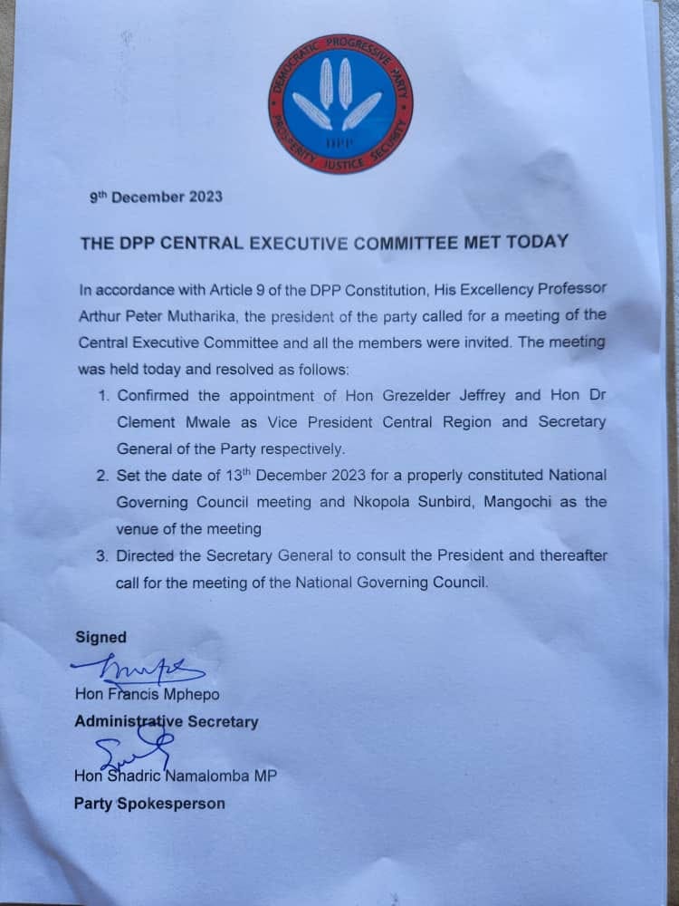 DPP confusion reaches crescendo as Jeffrey confirmed DPP Vice President – Shire Times