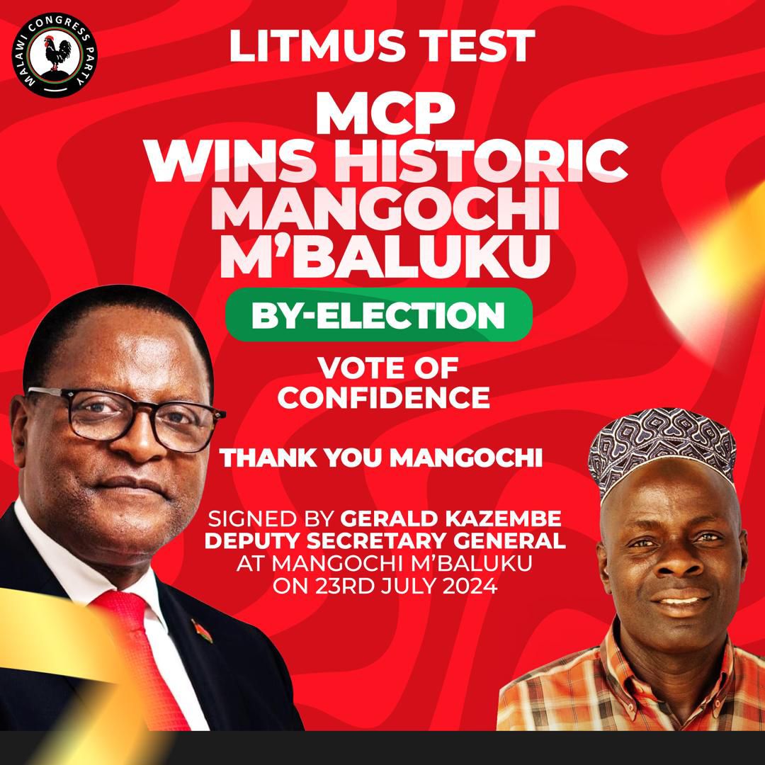 MCP’s stunning victory in Mangochi M’baluku Demystified – Shire Times